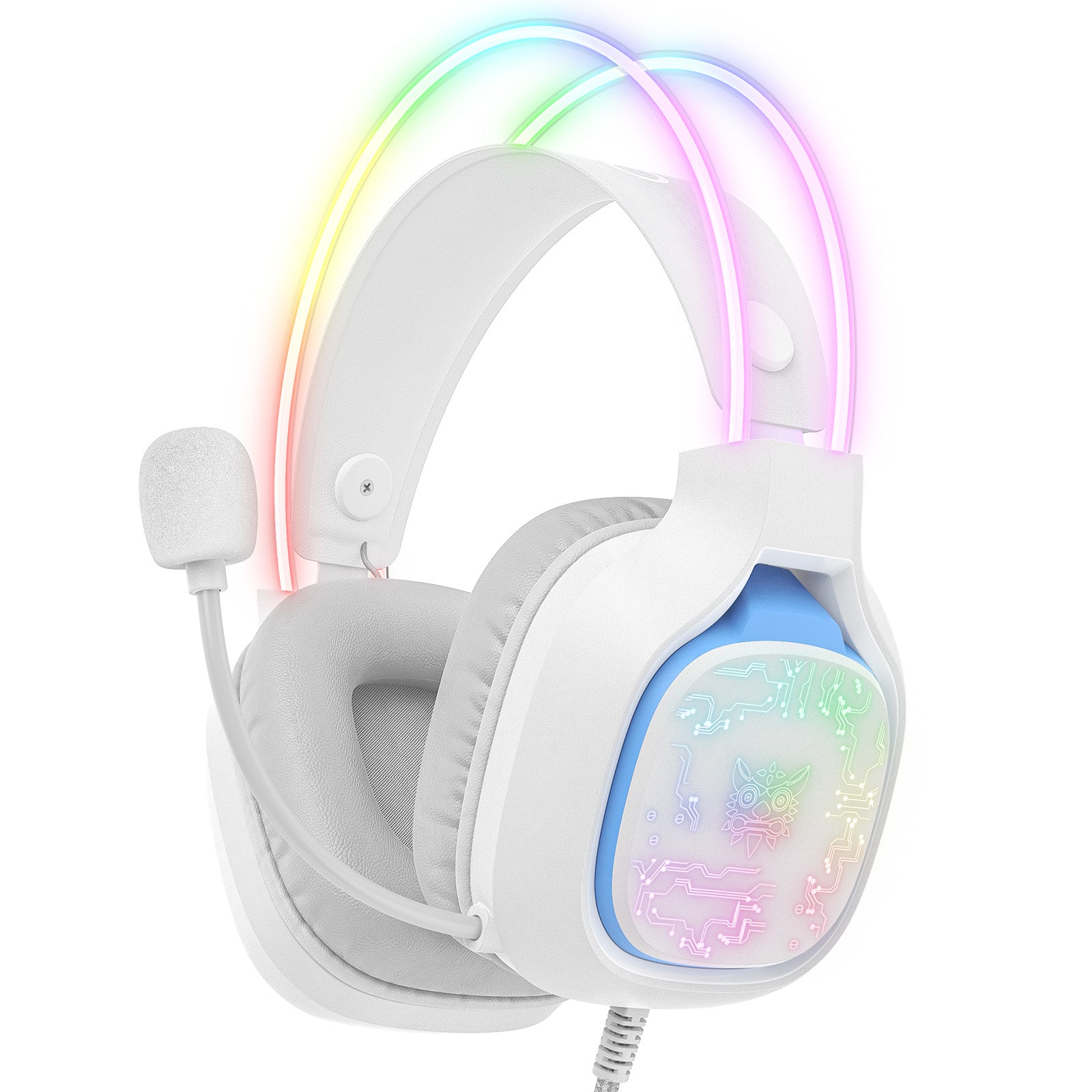ONIKUMA X22 USB + 3.5mm Cool RGB Dynamic Light Wired Gaming Headset wi