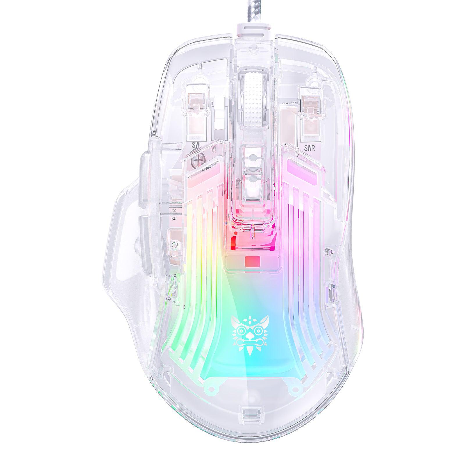 ONIKUMA CW923 Wired RGB Gaming Mouse, 12800 DPI Esports PC Mice for La